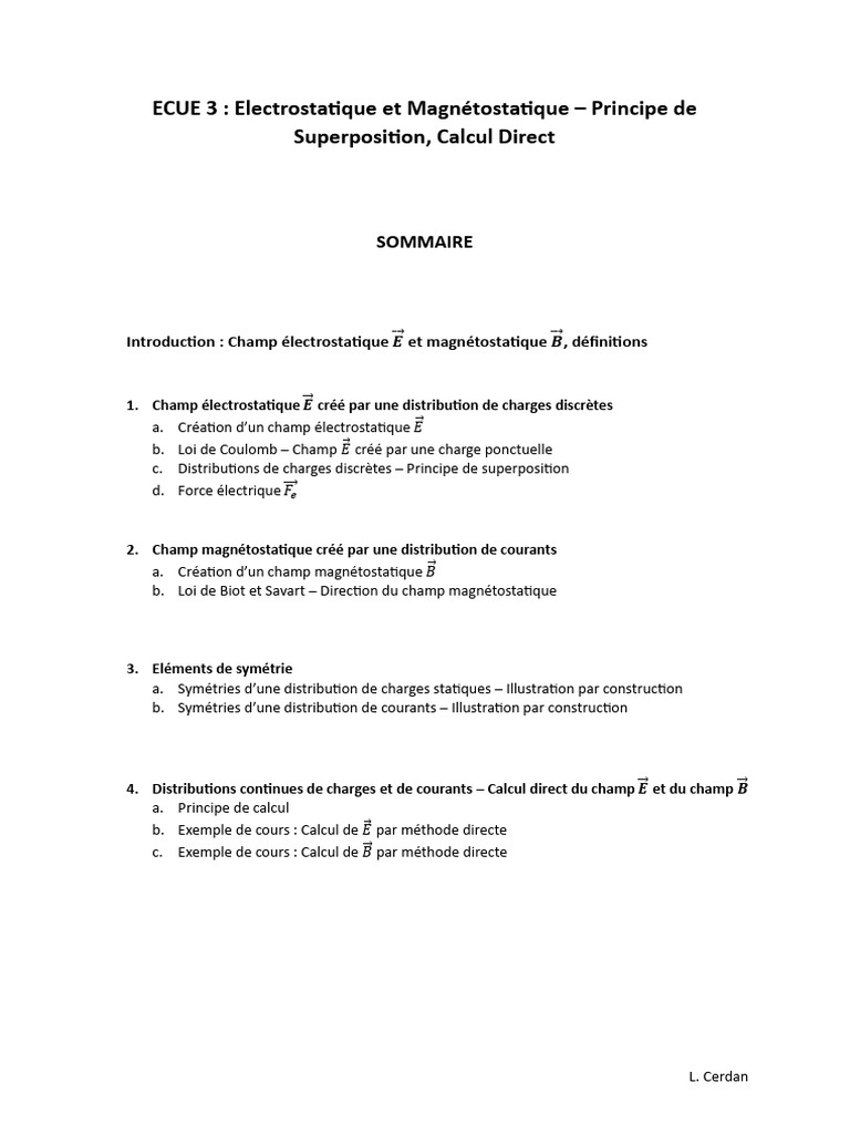 COURS Electromag S3 | PDF