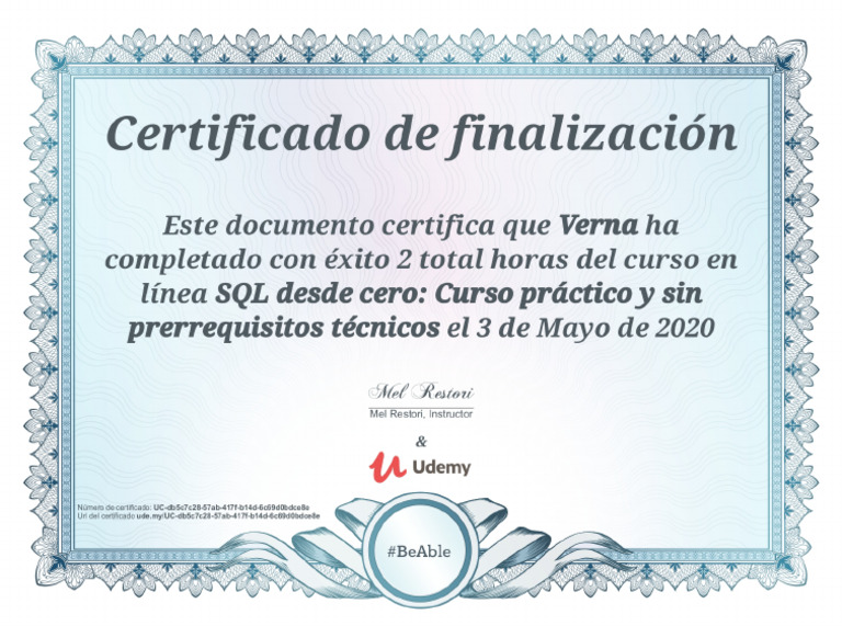 SQL Certificado | PDF