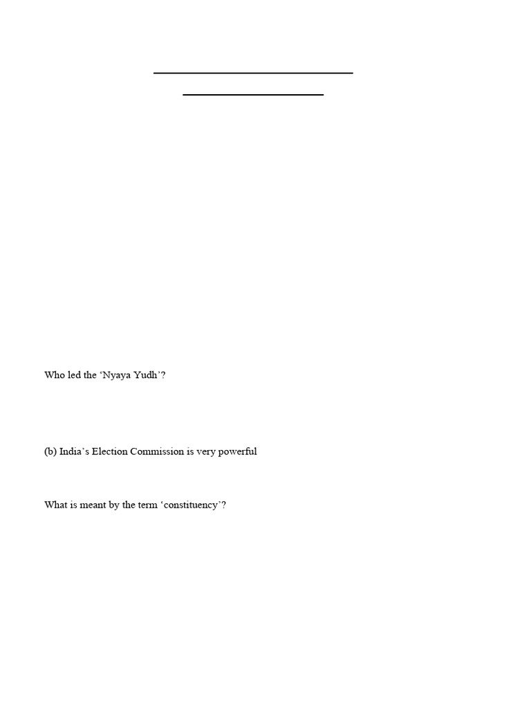 IX Civics L-3 Electoral Rights Notes1 | PDF