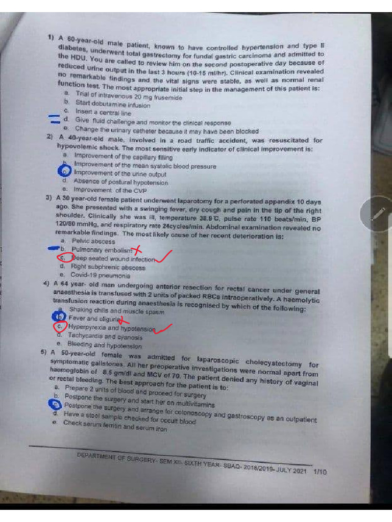 Surgery MBBS - 91 Awasir Solved | PDF