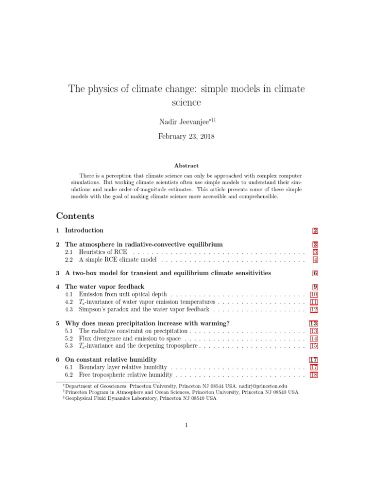 Climate Change Models | PDF