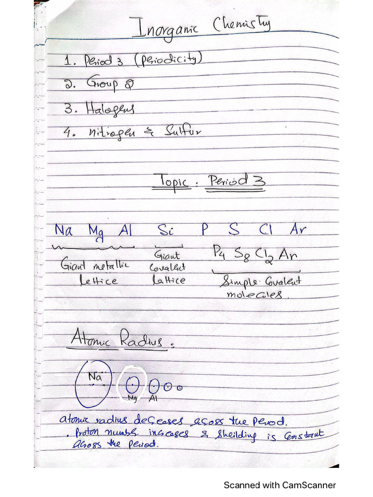 Inorganic Notes | PDF