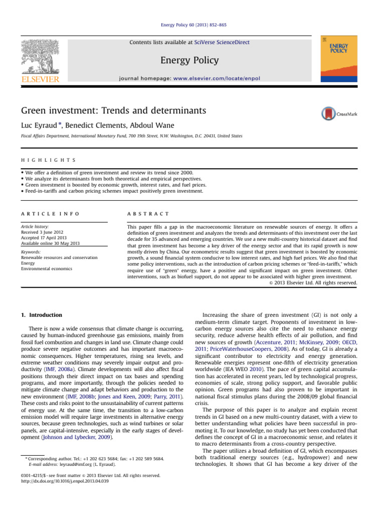Green Investment | PDF