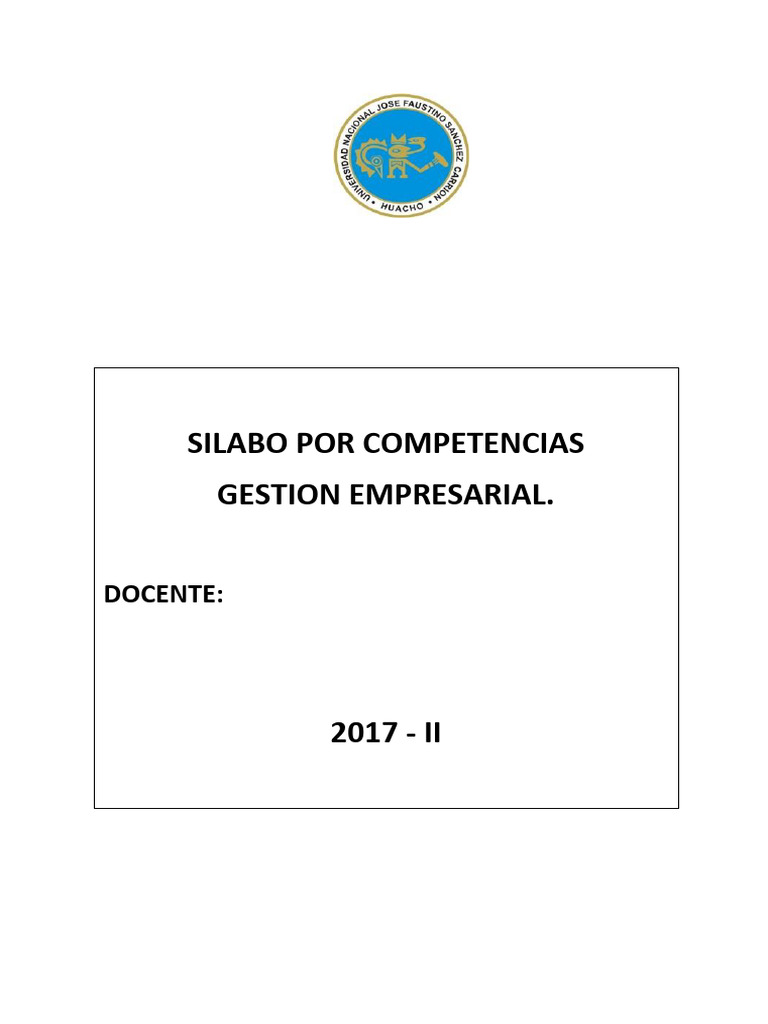 Silabo Gestion Empresarial | PDF