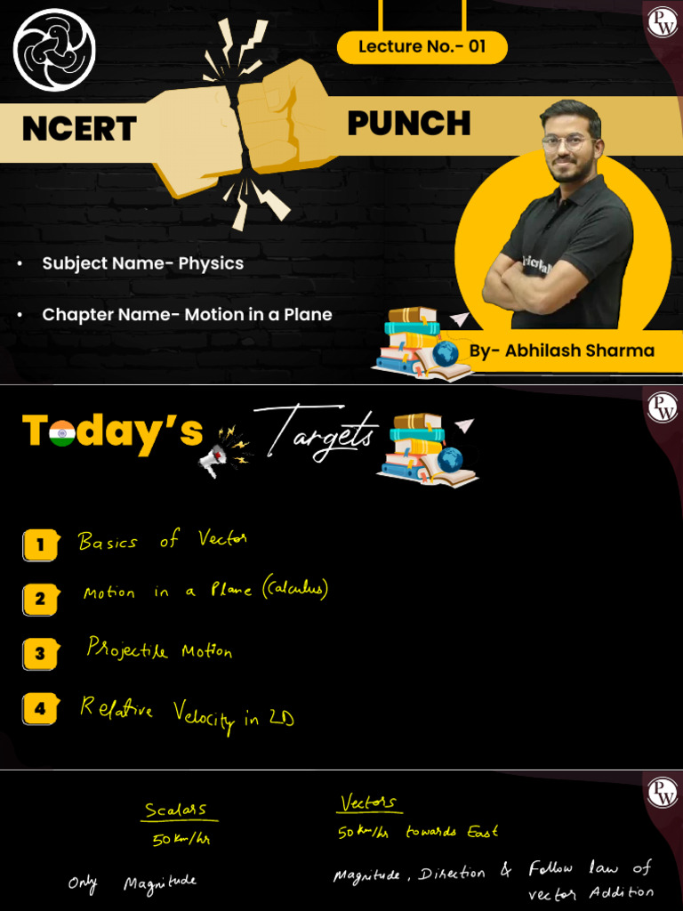 NCERT Punch 01 - Motion in A Plane (Part 01) - Class Notes - Uday 2025 ...