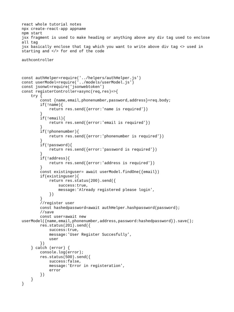 React Whole Tutorial Notes | PDF