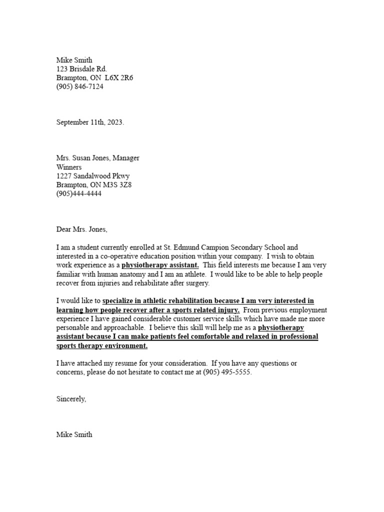 Co-Op Sample Resume | PDF