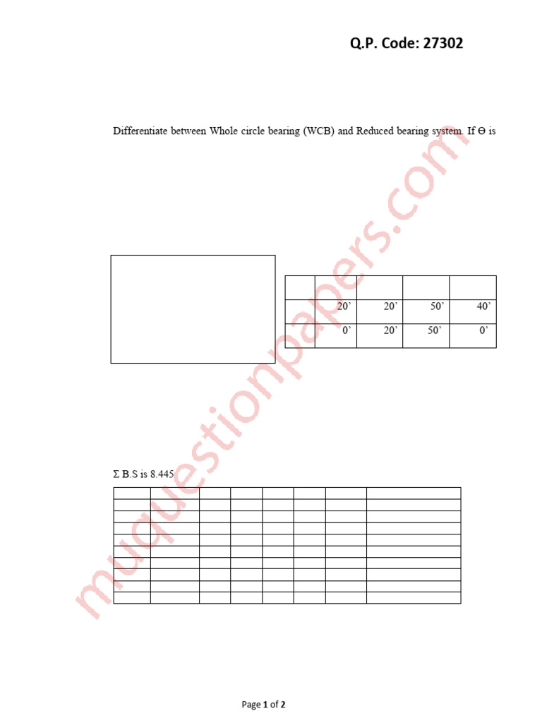 Se-Civil Sem3 S1-CBCGS Dec18 | PDF | Surveying