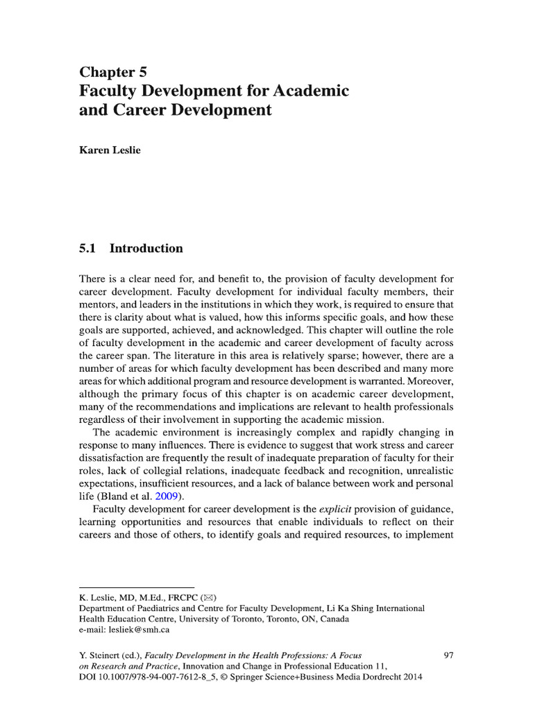 Academic and career development | PDF