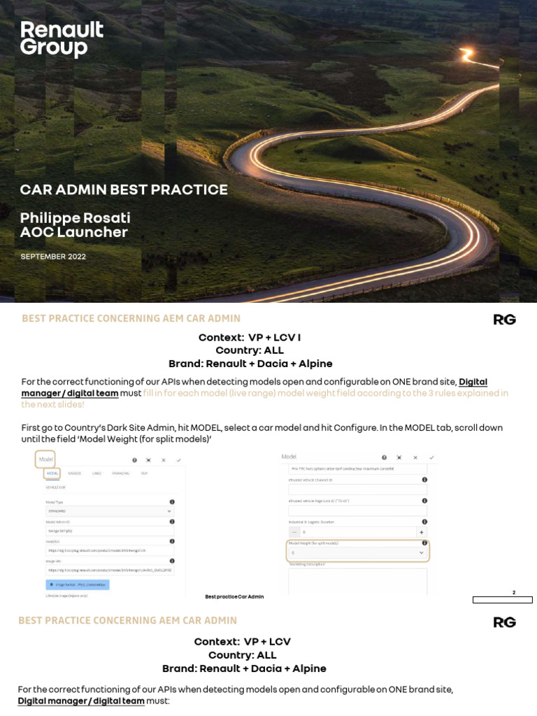 CAR ADMIN Best Practices | PDF