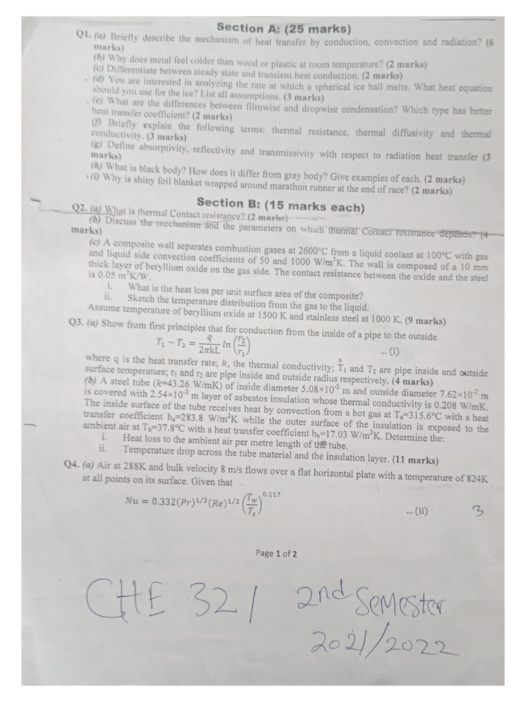 CHE 321 Transport | PDF