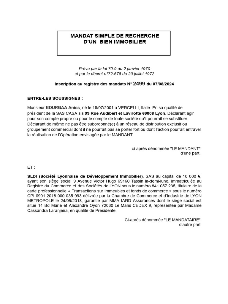Mandat de Recherche | PDF