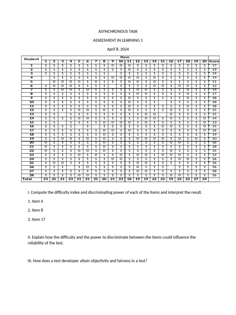 Asynchronous Task April 8 2024 | PDF