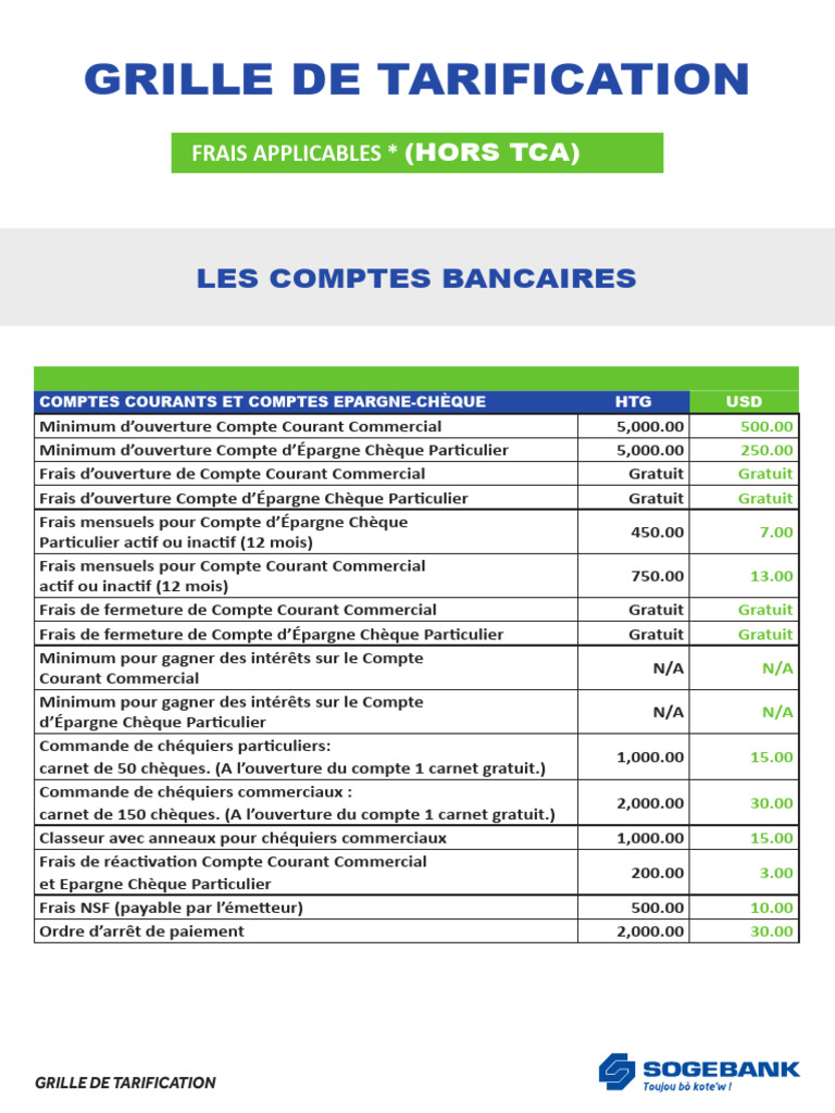 Grille Tarification | PDF