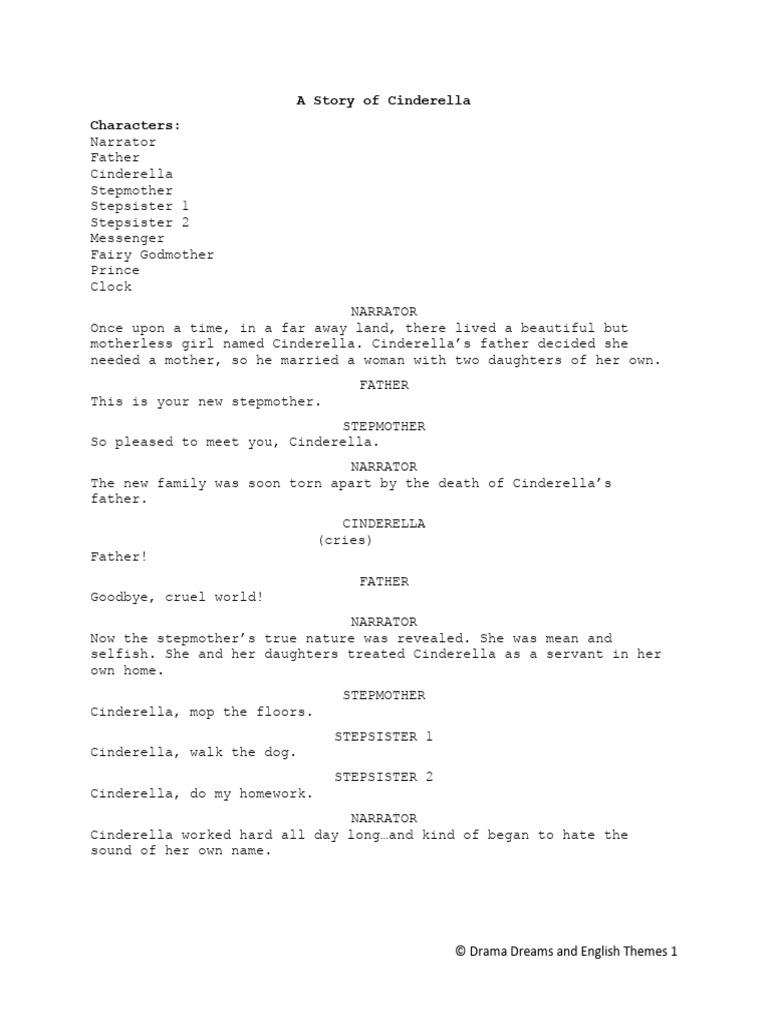 Cinderella Readers Theatre Script | PDF
