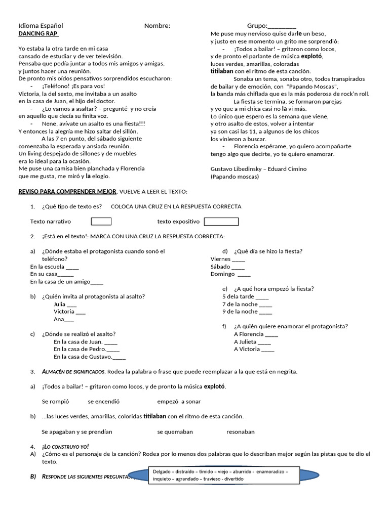 Dancing Rap | PDF