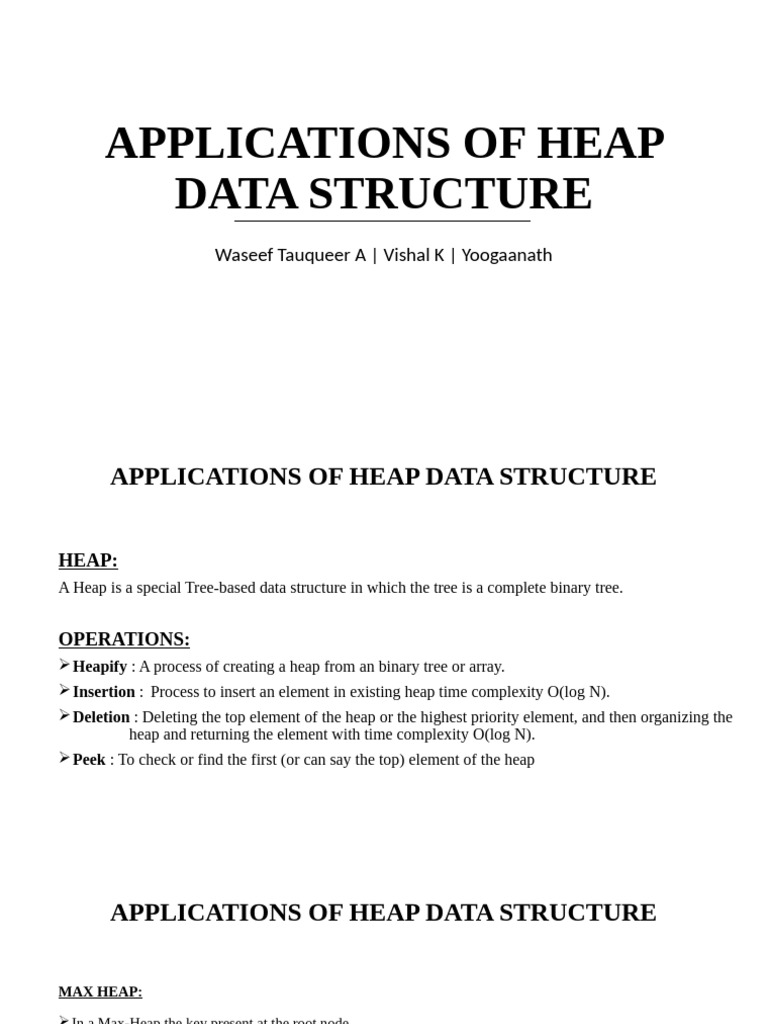 Applications of Heap Data Structure | PDF