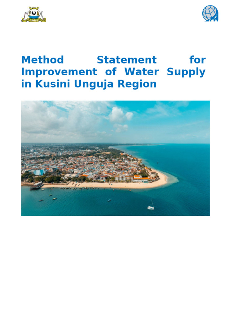 Method Statement For Improvement of Water Supply in Kusini Unguja ...