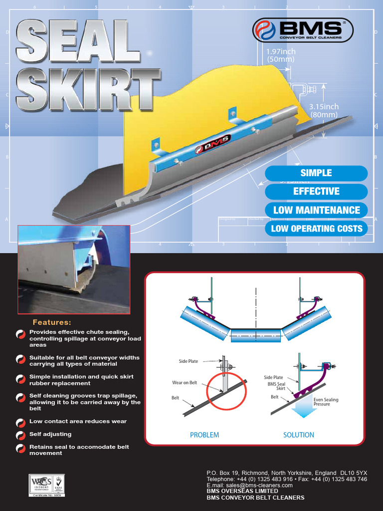 Seal Skirt Chute Sealing System | PDF | Mechanical Engineering ...
