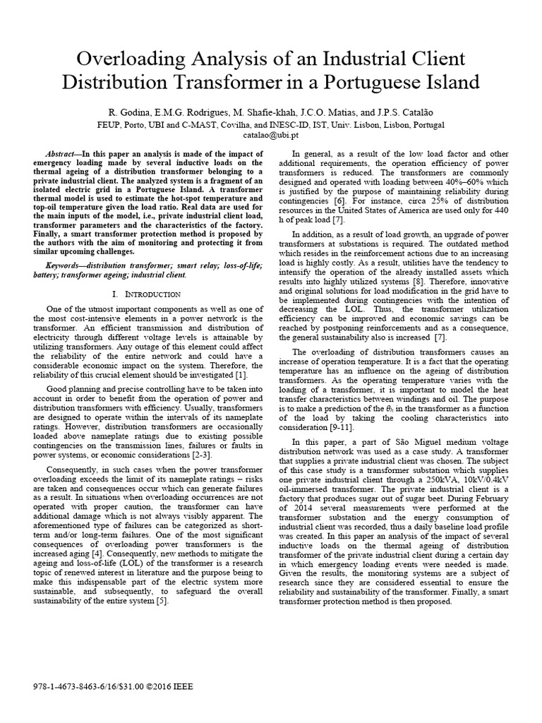 Overloading Analysis of An Industrial CL | PDF