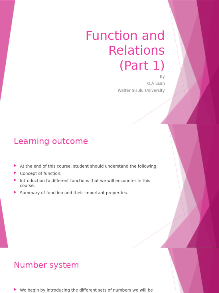 Function and Relations (Part 1) | PDF