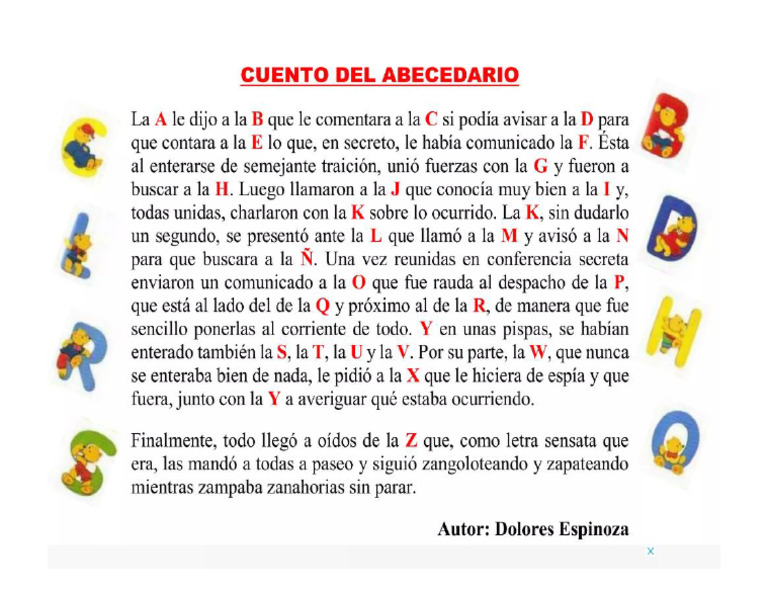 Cuento El Abecedario Pdf