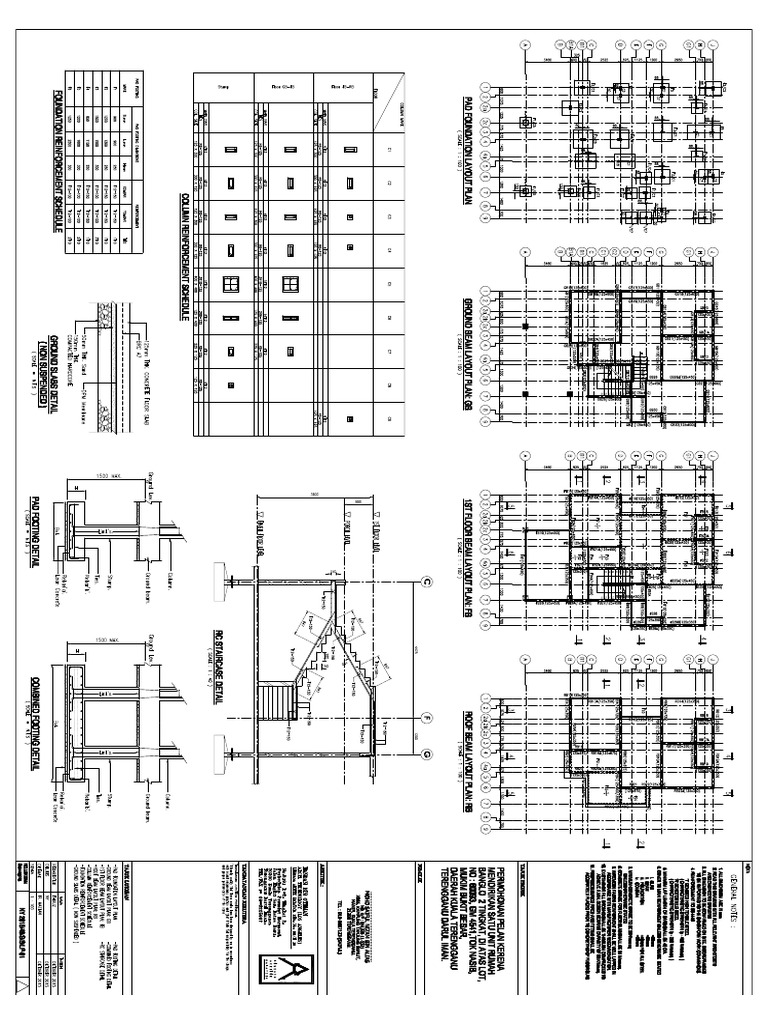 Contoh Structural DWG 1 | PDF
