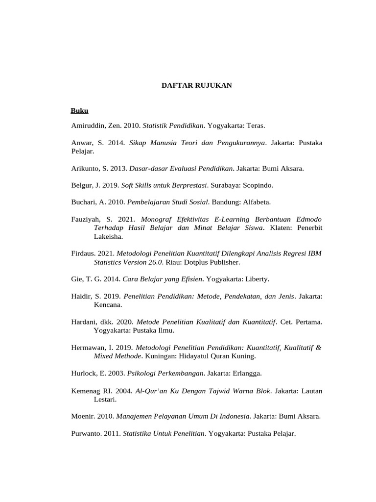 Daftar Rujukan New | PDF