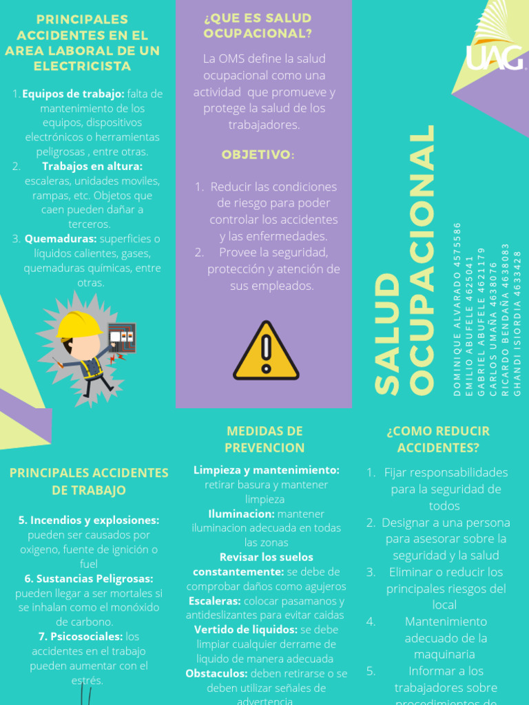 Triptico Salud Ocupacional | PDF