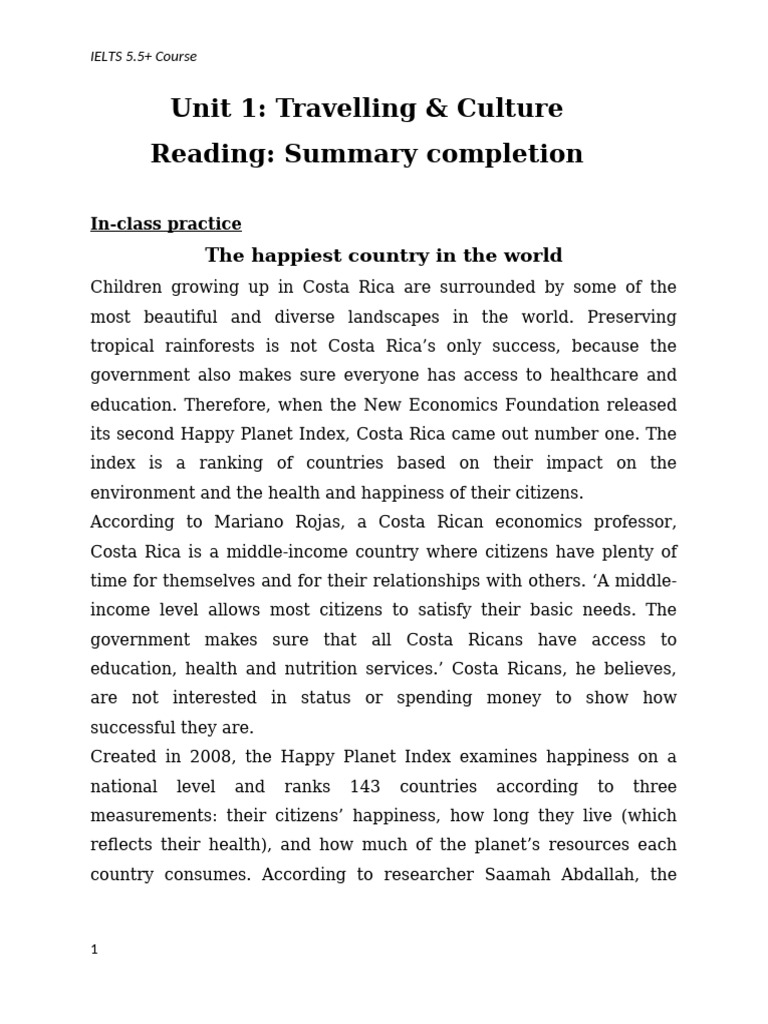 Unit 1. Reading | PDF