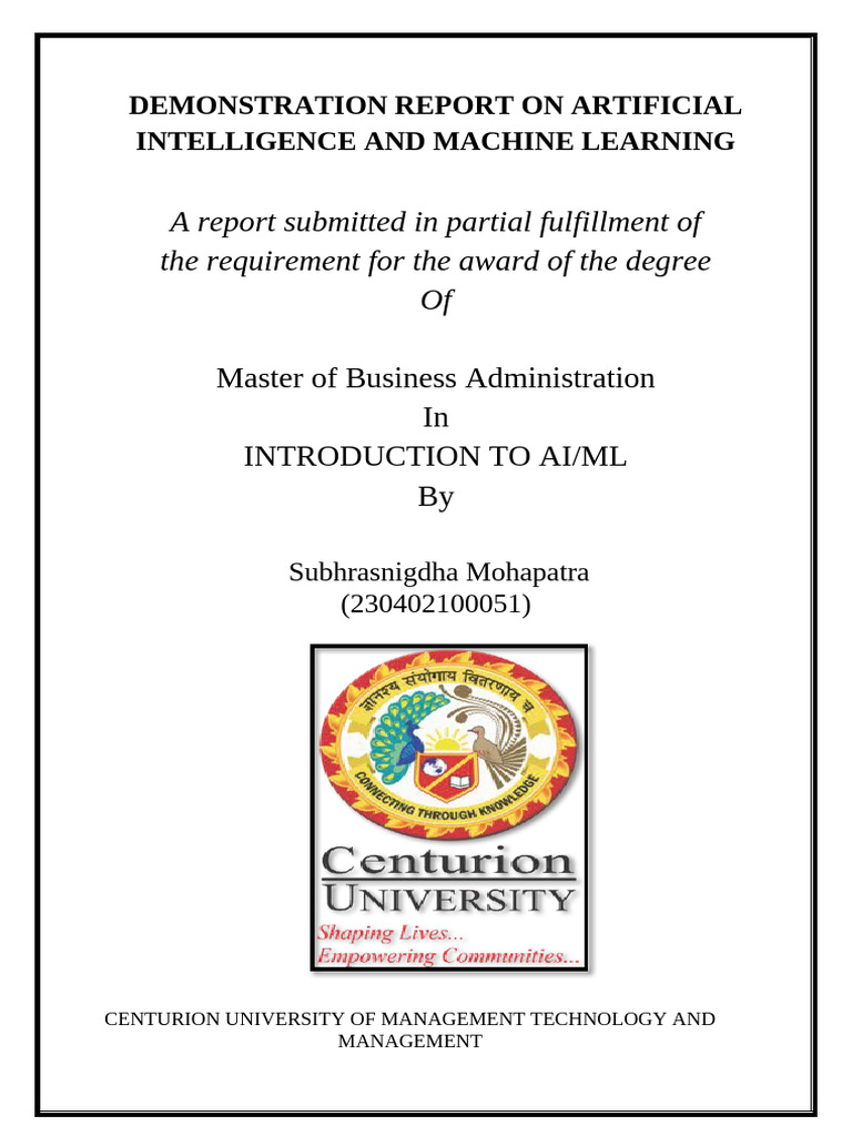 SM AI&ML Project | PDF