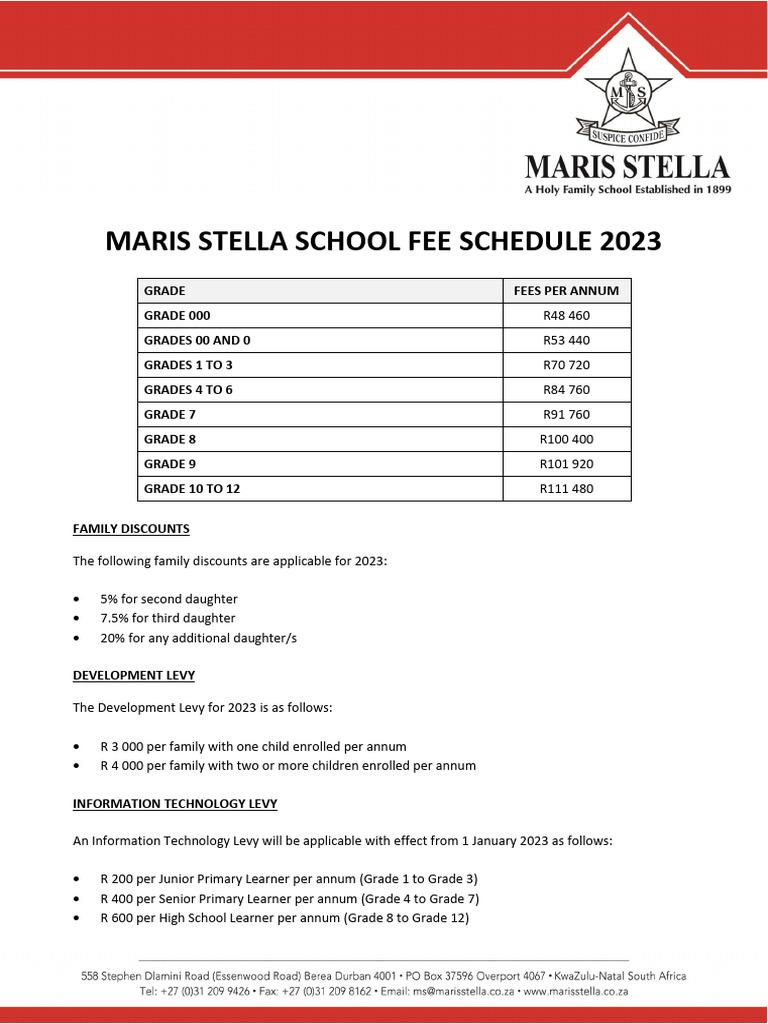 Fee Schedule 2023 | PDF