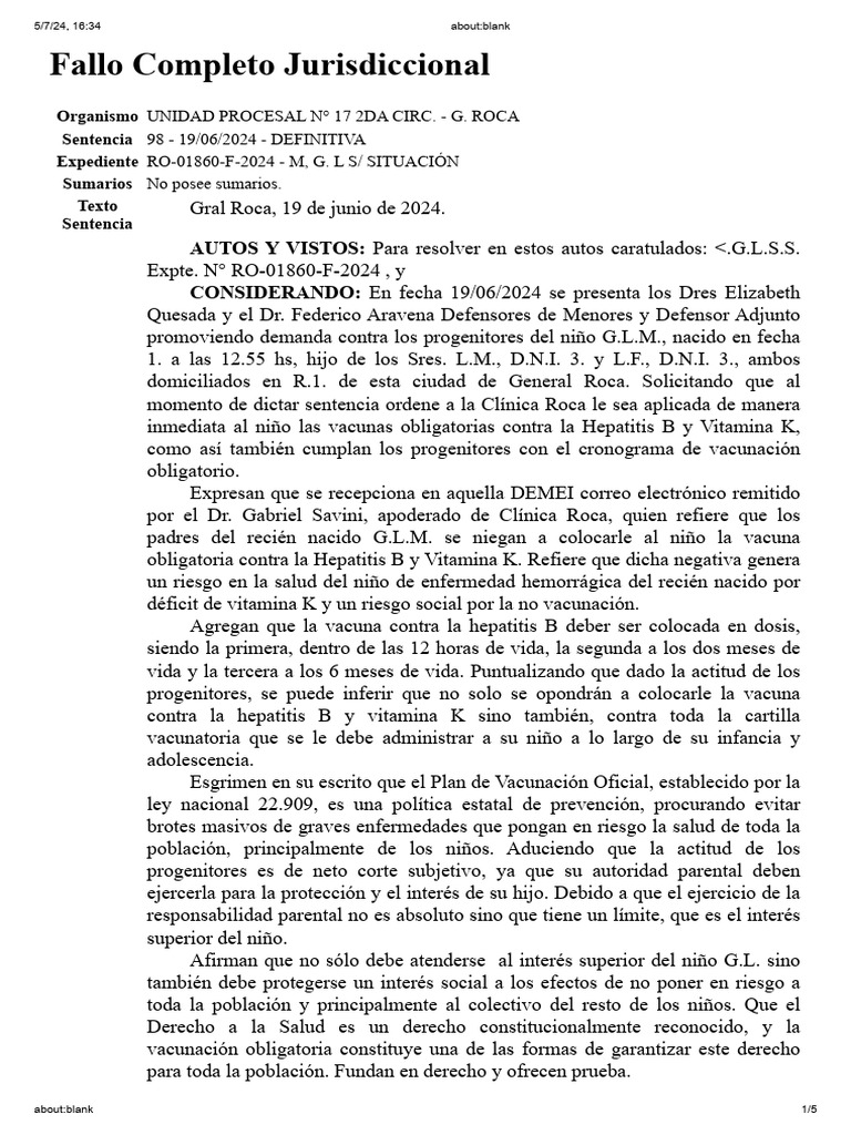 Fallo Vacuna Hepatitis B | PDF