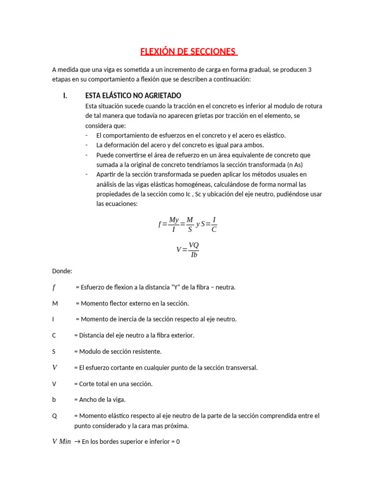 FLEXION DE SECCIONES | PDF