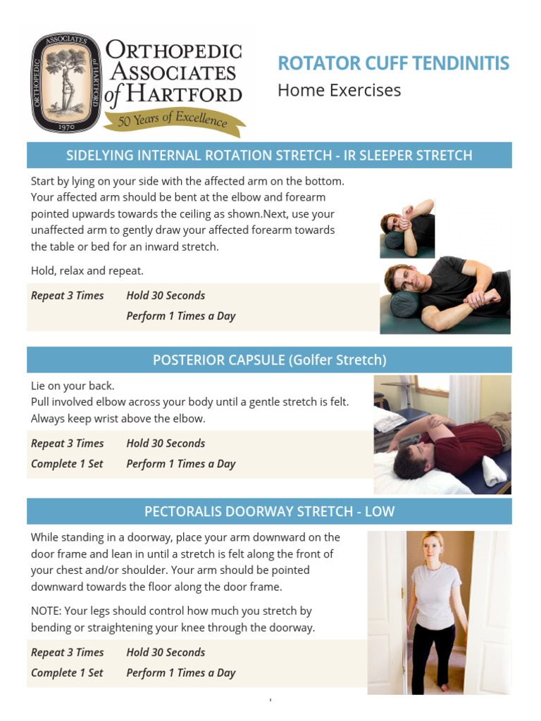 OAH-ROTATOR-CUFF-TENDINITIS-EXERCISES- | PDF