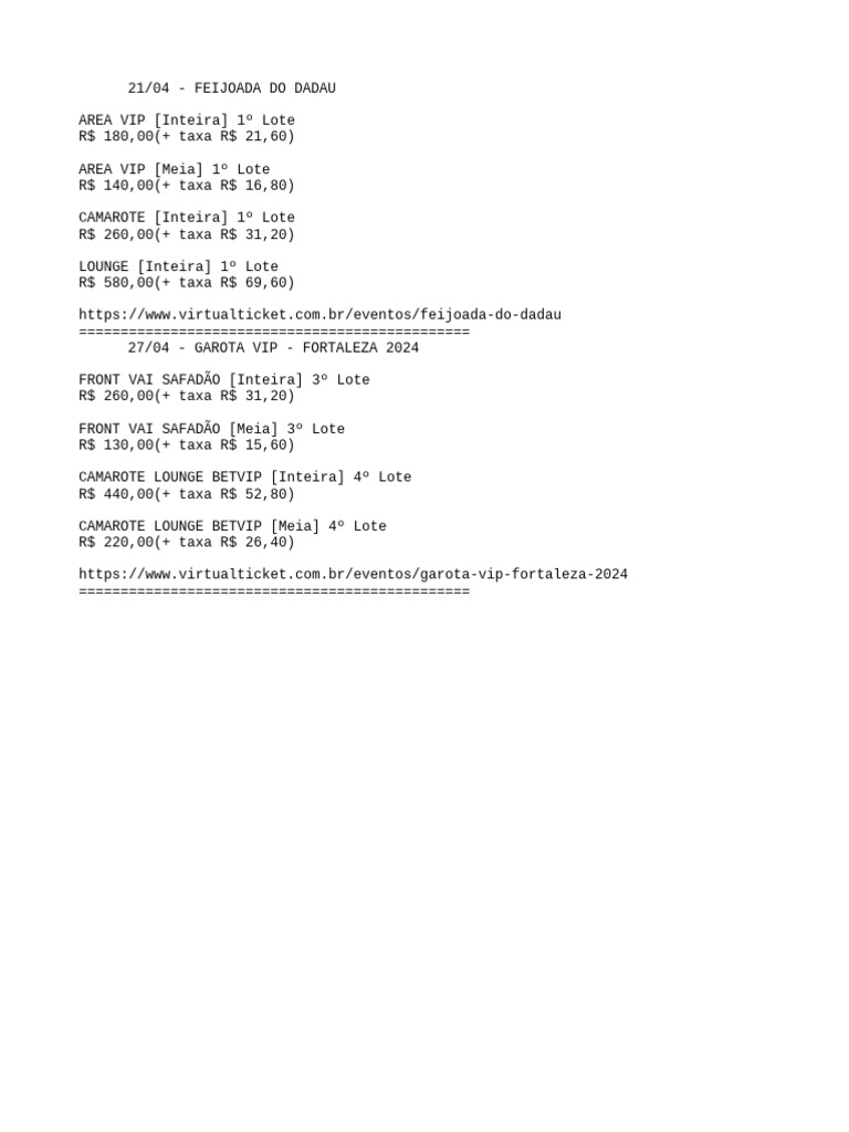 Virtual Ticket | PDF