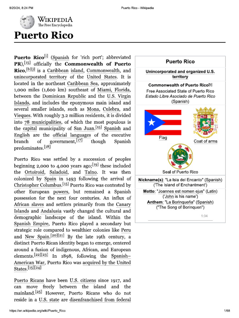 Puerto Rico 1-3 | PDF