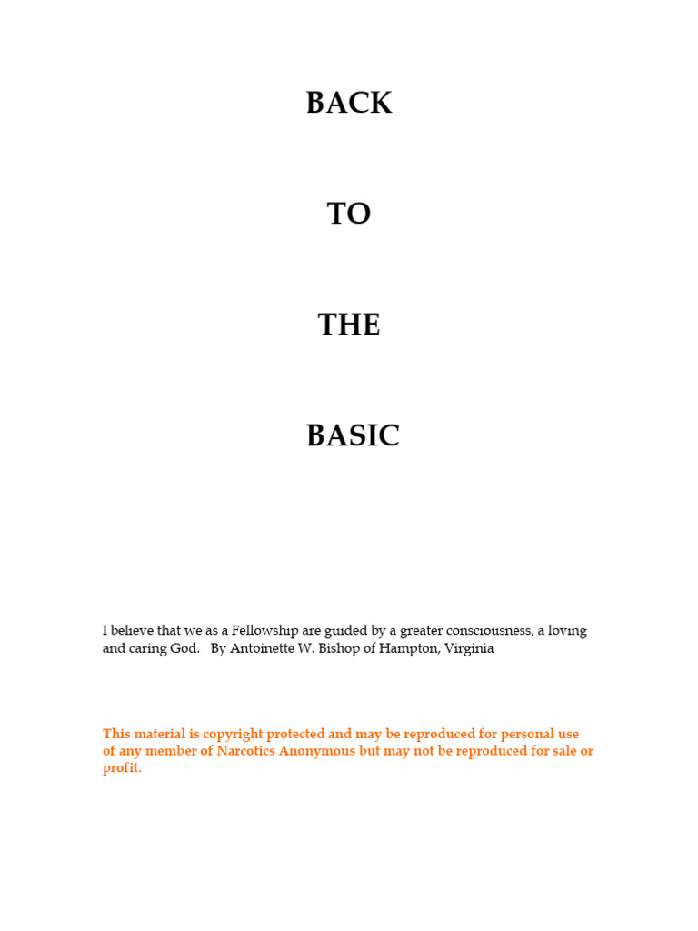 Back To The Basic Step Guide | PDF