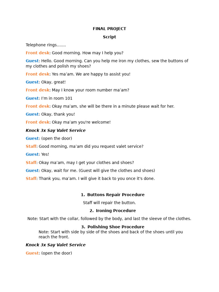 Final Project Script | PDF