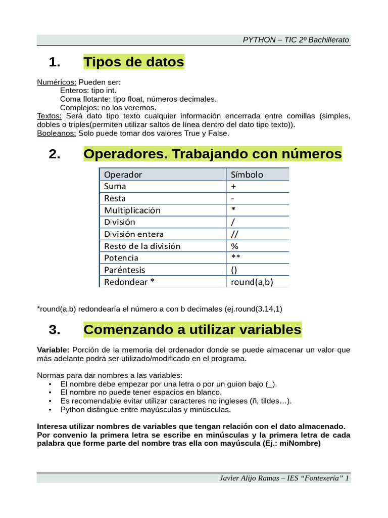 Apuntes Python | PDF