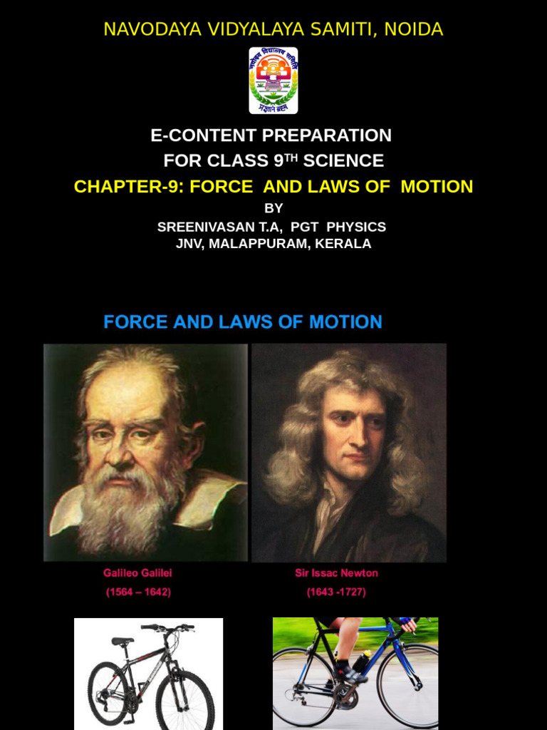 CH 9 Force and Laws of Motion 1 | PDF