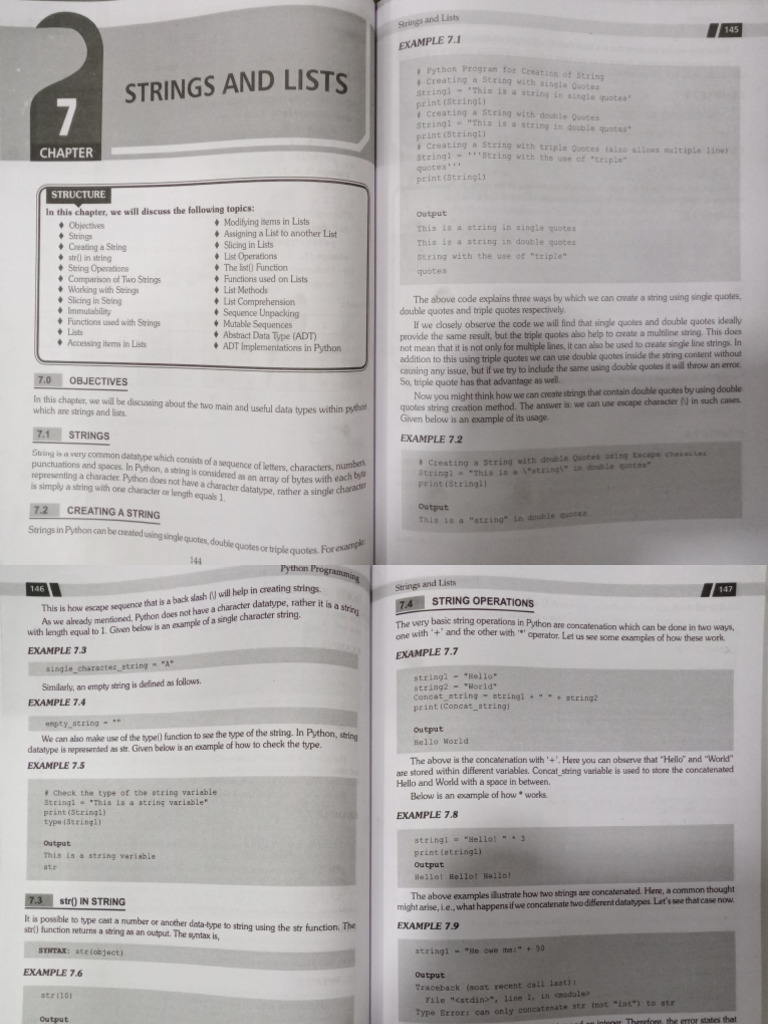 String & Lists | PDF String & Lists | PDF