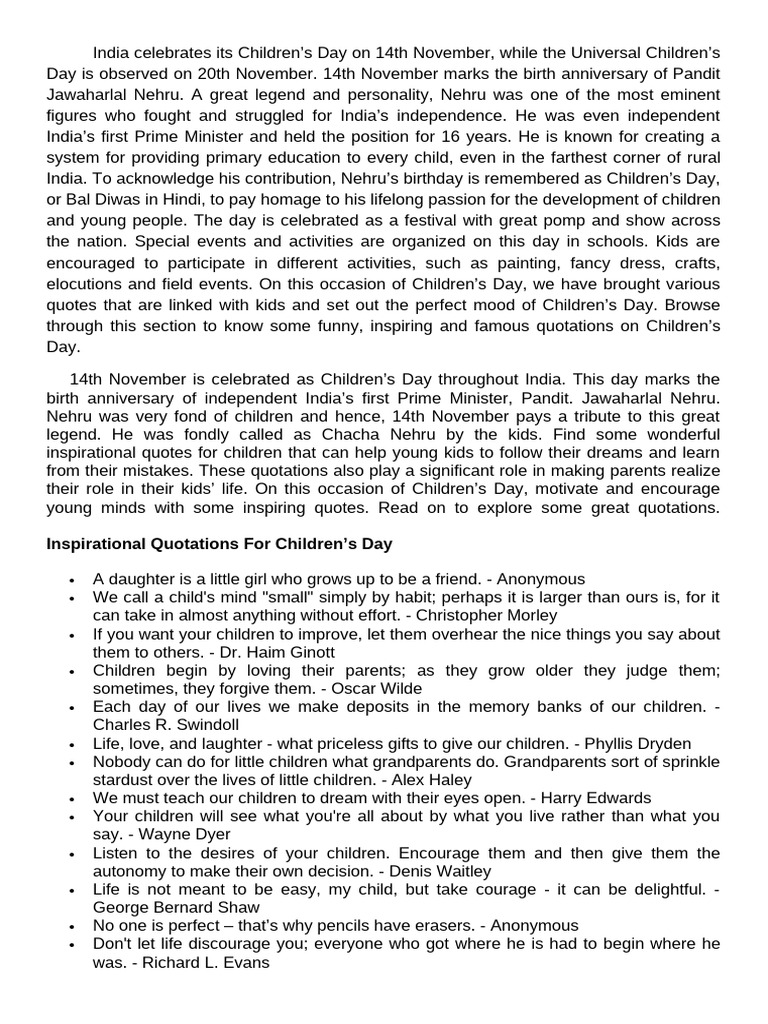 Children's Day | PDF Children's Day | PDF