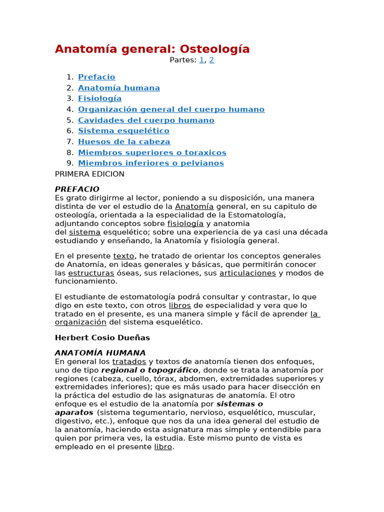 Anatomía General | PDF