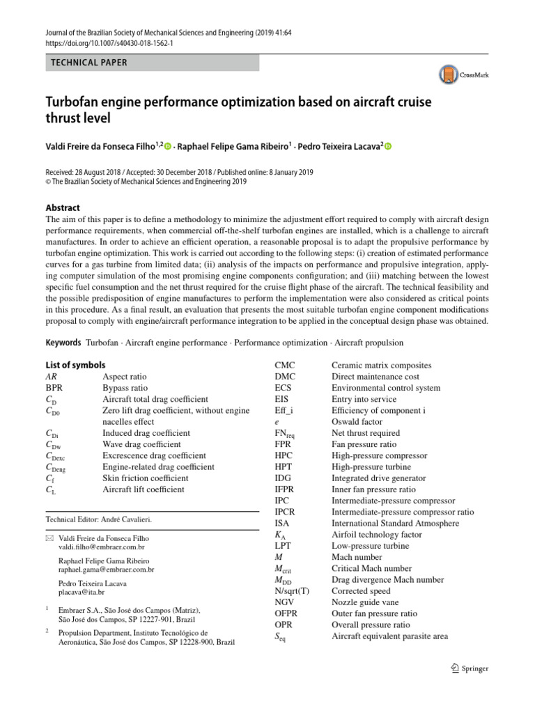 ITA - Turbofan Performance Analysis | PDF | Engines | Mechanical Engineering