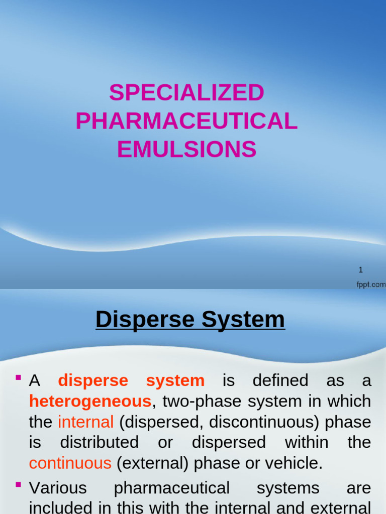 Overview of Pharmaceutical Emulsions | PDF | Emulsion | Wellness