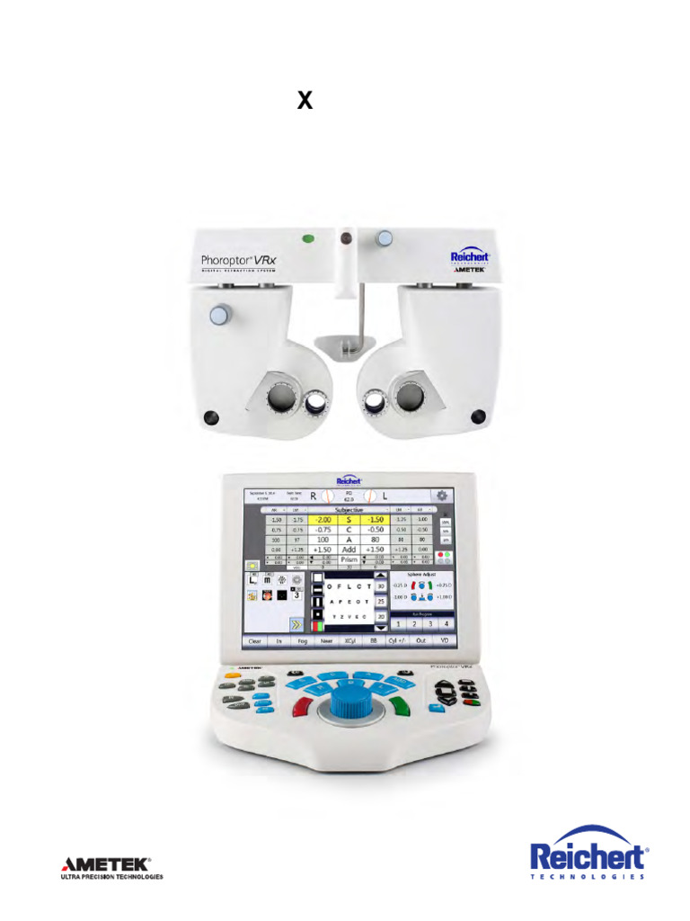 Reichert Phoroptor VRX User Manual | PDF