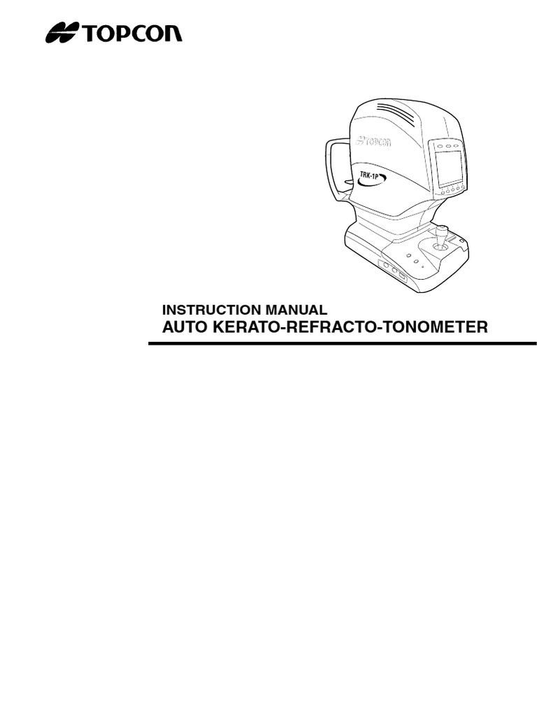Topcon TRK-1P Instruction Manual | PDF