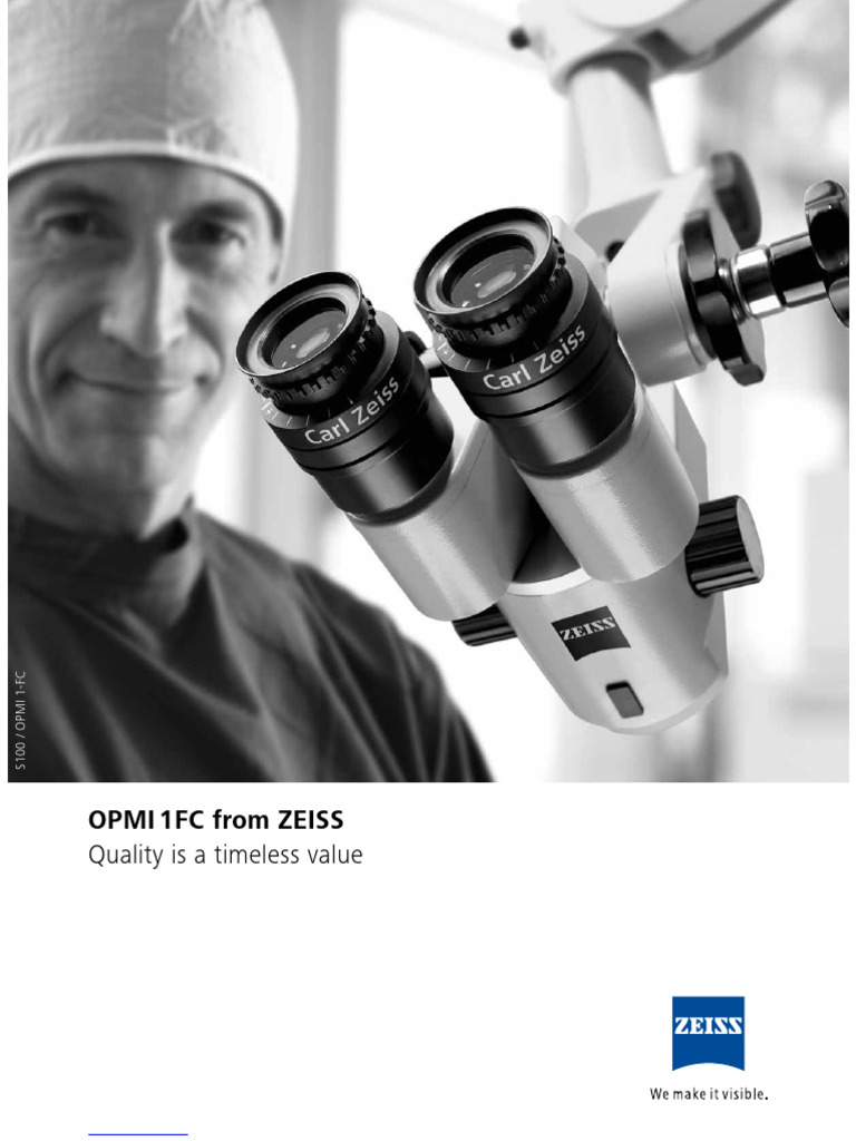 Zeiss OPMI 1FC Surgical Microscope Quick Manual | PDF | Alternating ...