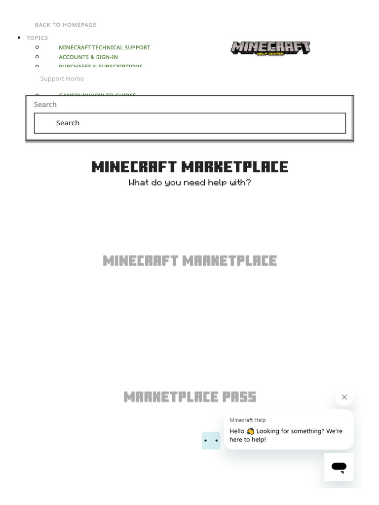 Minecraft Marketplace - Minecraft Help | PDF